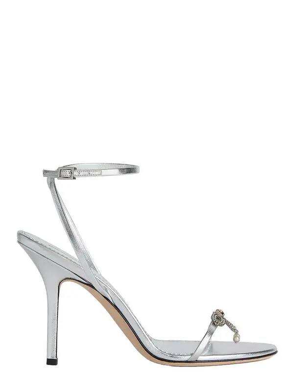 Dsquared2 Metallic Bow Sandals - Silver