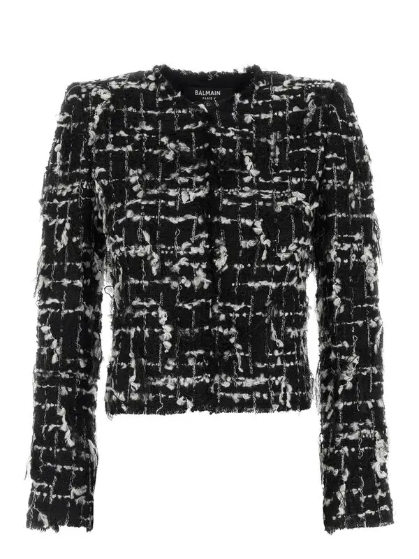 Balmain Two-tone Tweed Blazer - Multicolor