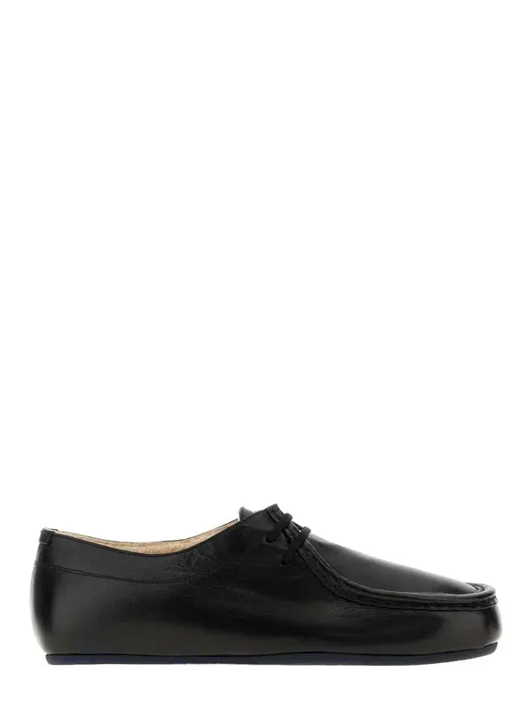 JIL SANDER Leather Lace-up Shoes - Black