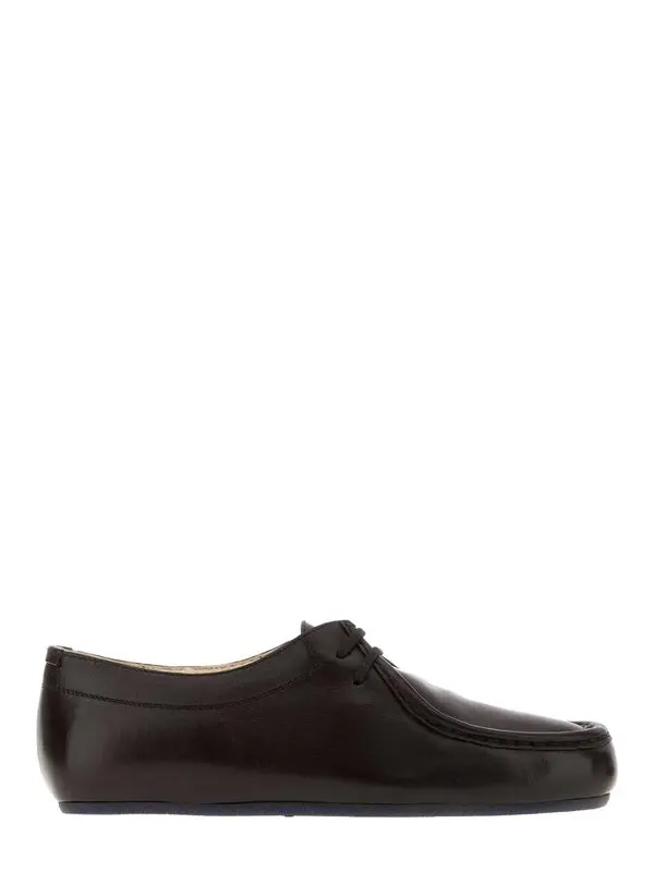 JIL SANDER Dark Leather Lace-up Shoes - Brown