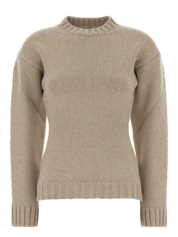 JIL SANDER Sand Cashmere Sweater - Brown