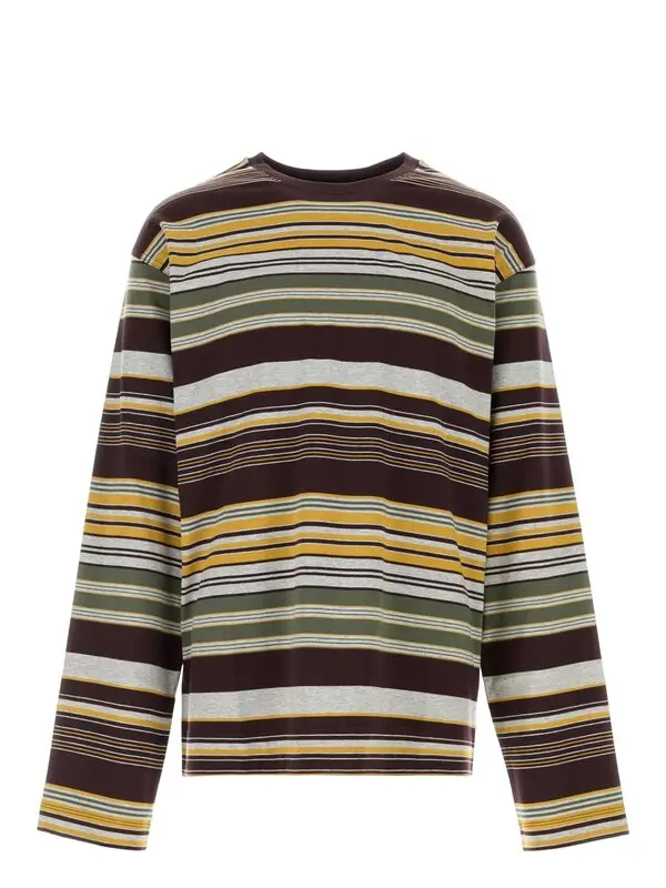 Dries Van Noten Embroidered Cotton Oversize Hember T-shirt - Multicolor