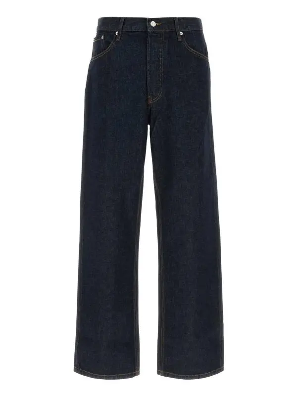 Dries Van Noten Wide Leg Denim Jeans - Blue