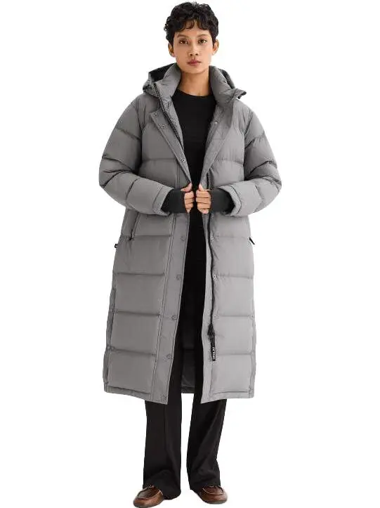 OROLAY Puff-o® Long Down Puffer Jacket - Gray