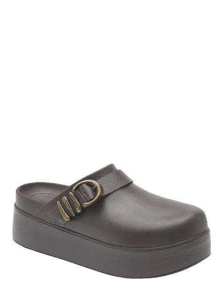 CROCS Dylan Boho Buckle Platform Clogs - Espresso