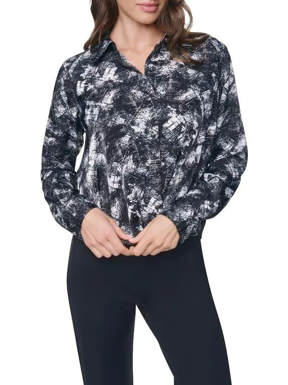 Dkny Print Twist Front Shirt - Refracted Lights