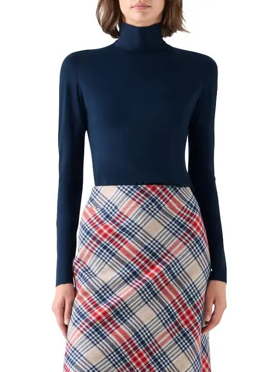 Akris Jersey Turtleneck - Navy