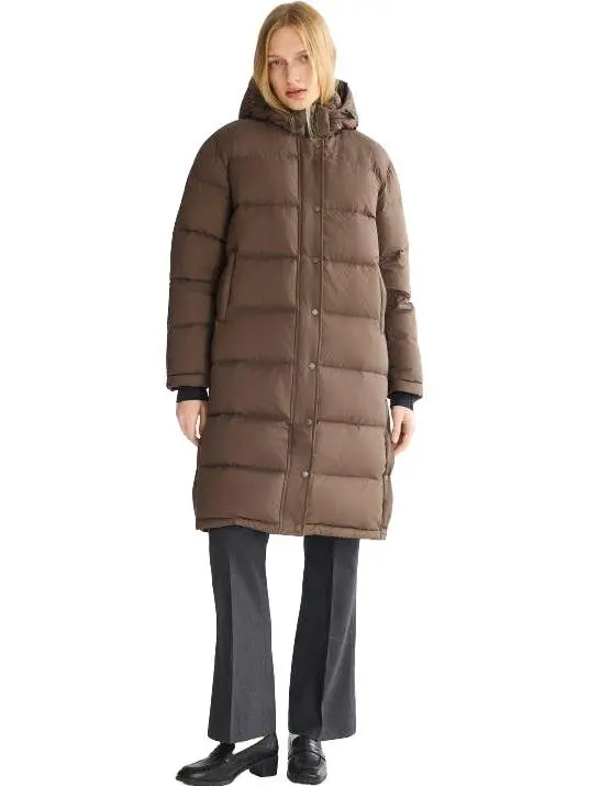 OROLAY Puff-o® Mid-length Down Puffer Jacket - Coffee
