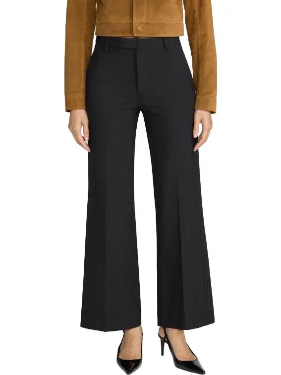 FRAME The Swing High Waist Wide Leg Trousers - Black