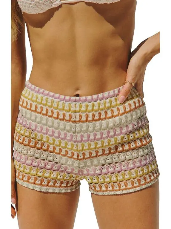 VICI Capri Calling Crochet Shorts - Multi