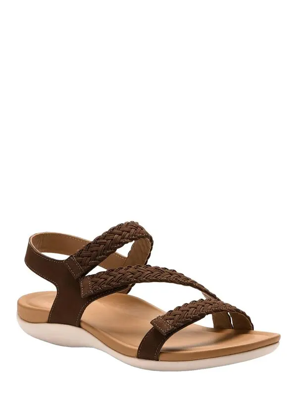 ABEO Oasis Braid Sandal - Brown