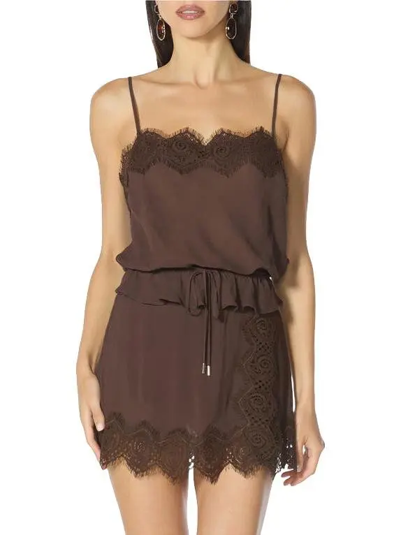 AFRM Healy Lace Trim Camisole - Espresso
