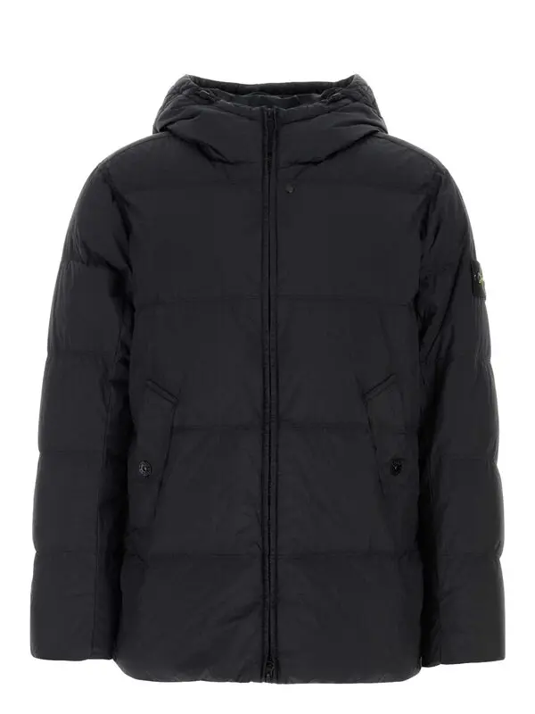 Stone Island Slate Nylon Down Jacket - Black