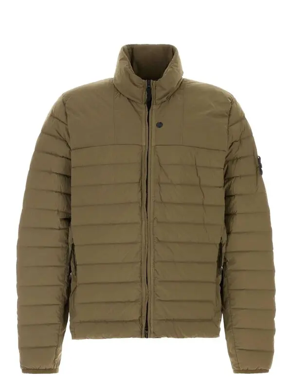 Stone Island Stretch Nylon Zip-up Jacket - Green