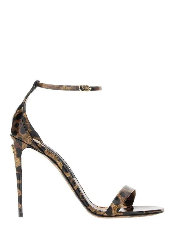 Dolce & Gabbana Printed Leather High Heel Sandals - Multicolor