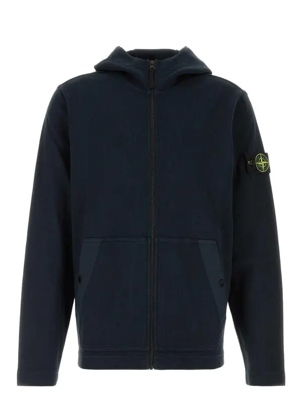 Stone Island Navy Cotton Sweatshirt - Blue