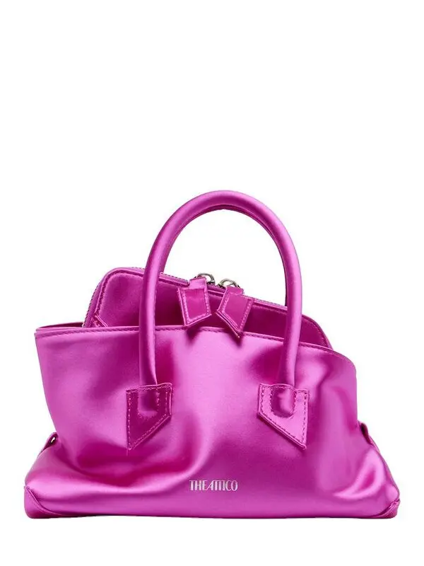 Attico La Passeggiata Mini Satin Top-handle Bag - Pink