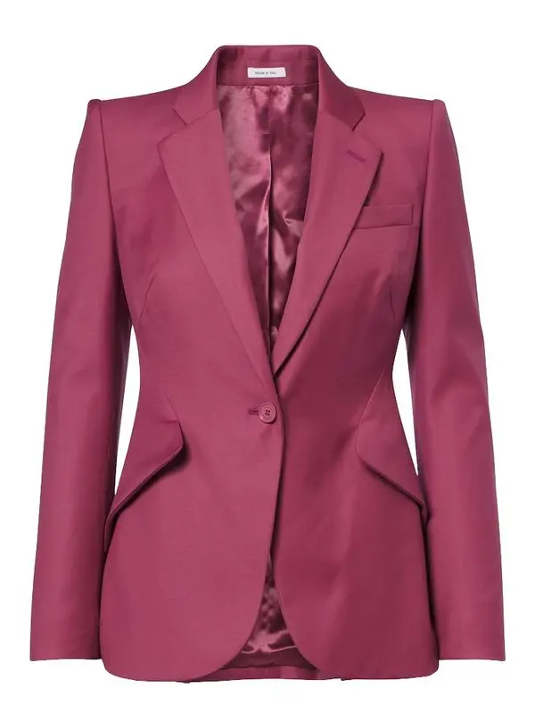 Alexander McQueen Wool Blazer - Pink