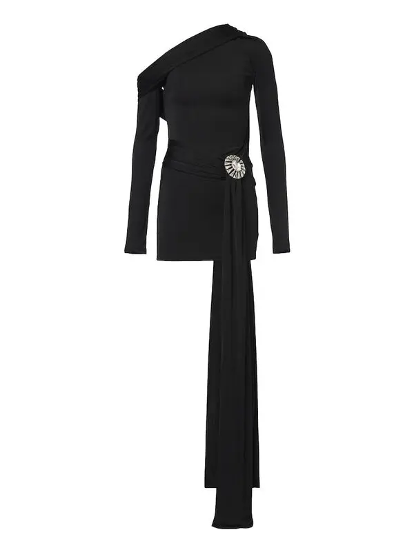 David Koma Embellished One-shoulder Minidress - Black