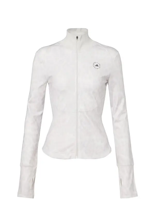 Adidas By Stella McCartney Logo Leopard-print Jacket - White