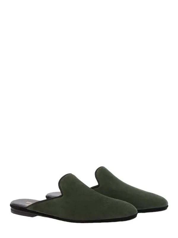 Rubinacci Suede Slippers - Green