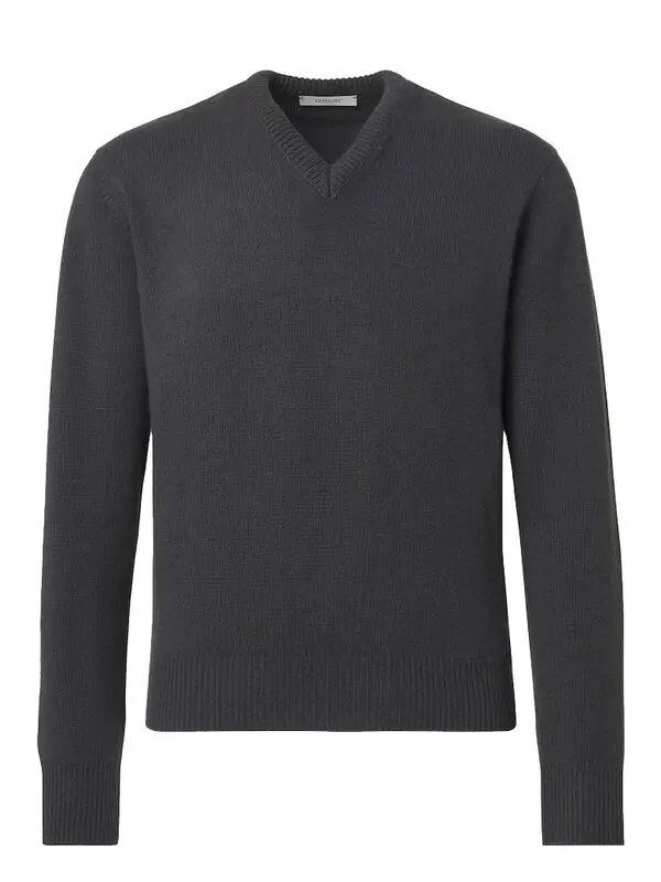 LEMAIRE Cashmere V-neck Sweater - Grey