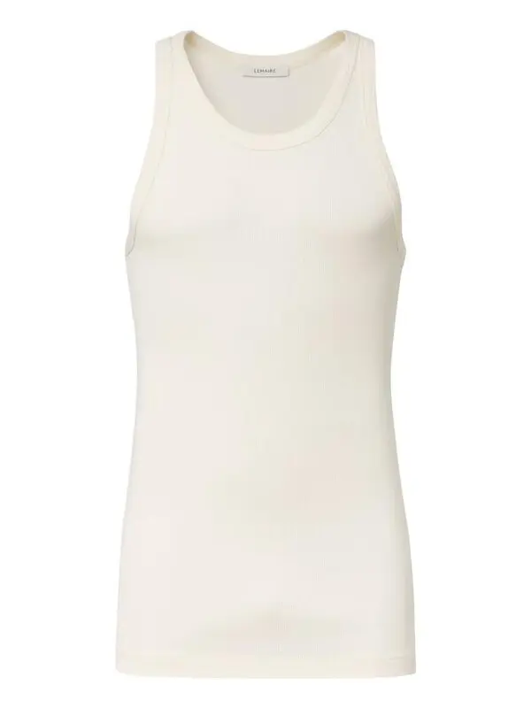 LEMAIRE Ribbed-knit Cotton Tank Top - White