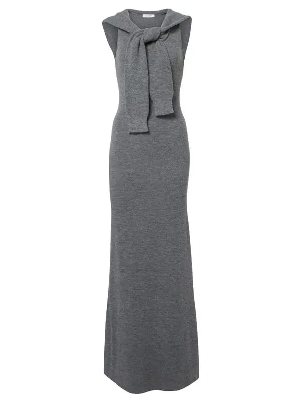 AYA MUSE Knitted Maxi Dress - Grey
