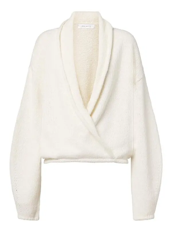 AYA MUSE Kena Cotton Wrap Top In Off - White