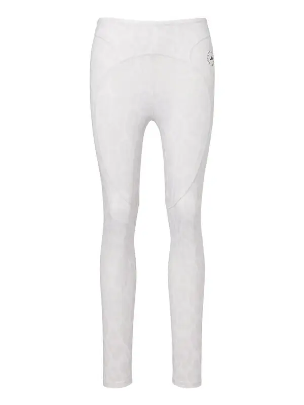 Adidas By Stella McCartney Logo Leopard-print Leggings - White