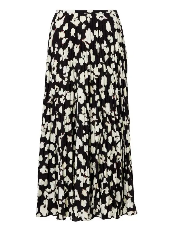 Proenza Schouler Printed Twill Midi Skirt - Black