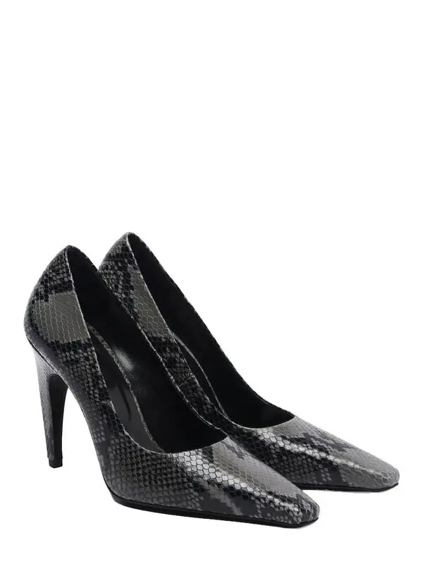 JUDE Fame Leather Pumps - Grey