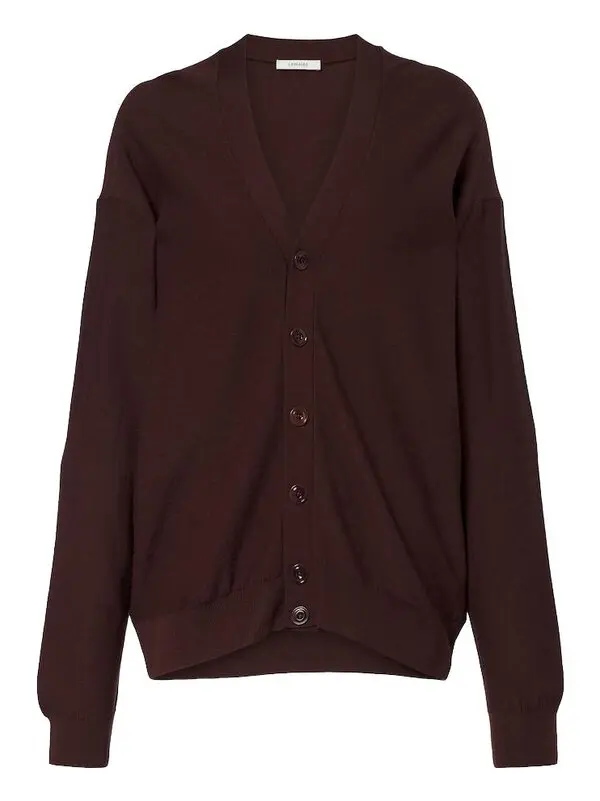 LEMAIRE Wool-blend Cardigan - Brown