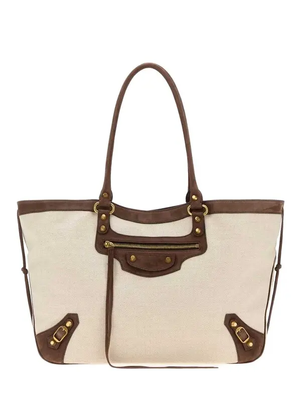 Balenciaga Sand Canvas Le City Shopping Bag - Brown