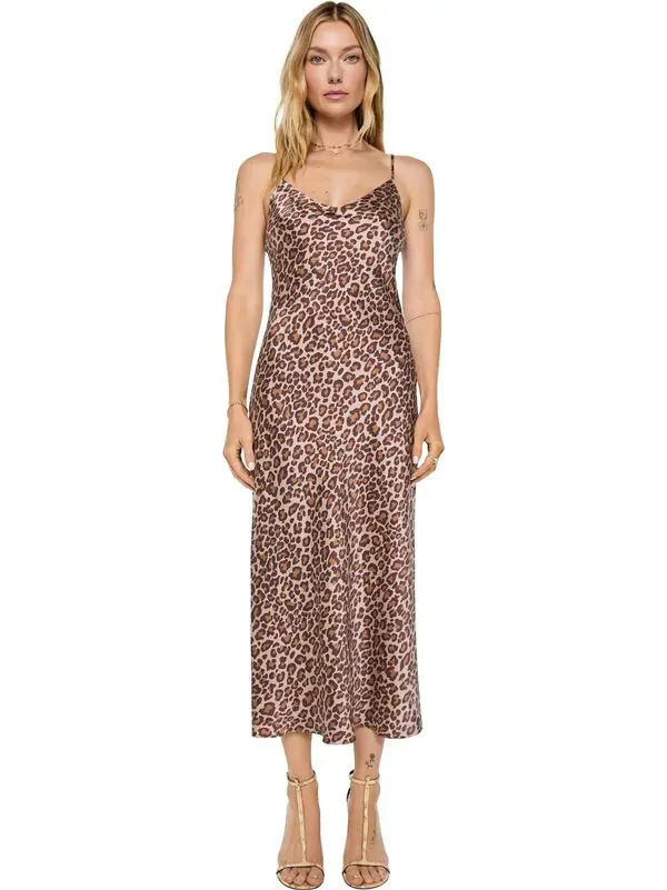 Sablyn Taylor D Print Silk Maxi Dress - Leopard
