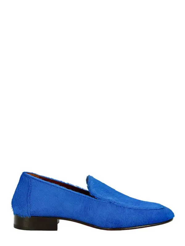 Dries Van Noten Pony Hair Loafers - Blue