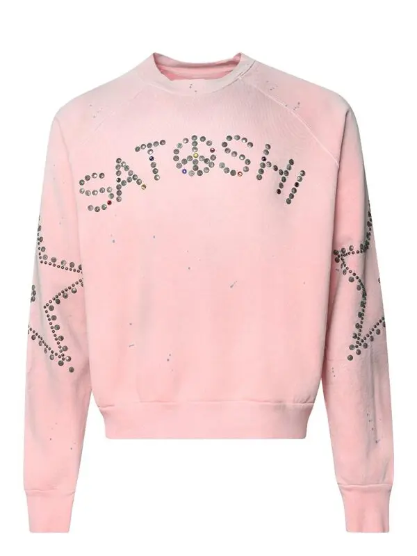 SATOSHI NAKAMOTO Star Studded Crewneck Dusty - Pink