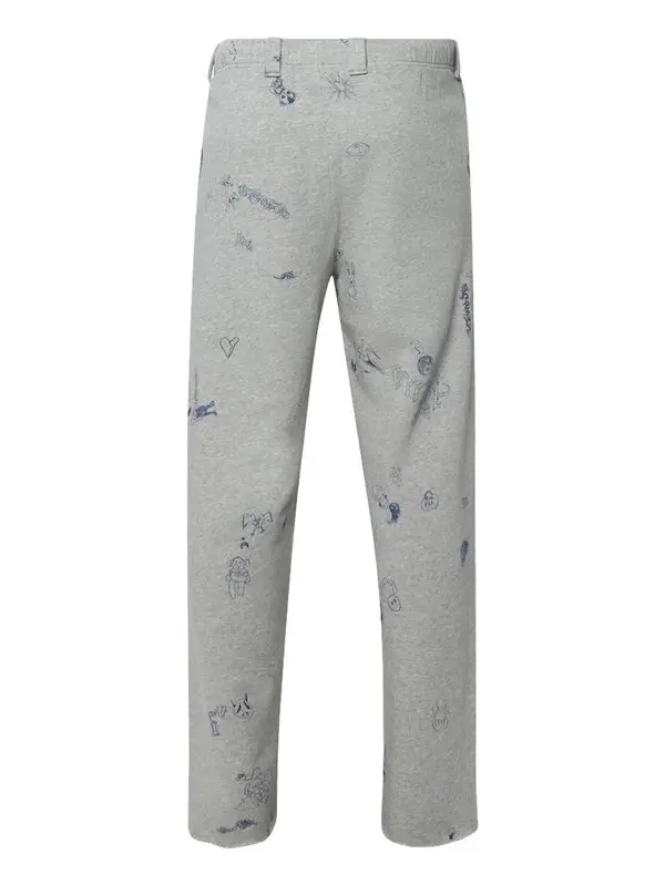 Vetements Scribbled Tailored Sweatpants Melange - Grey
