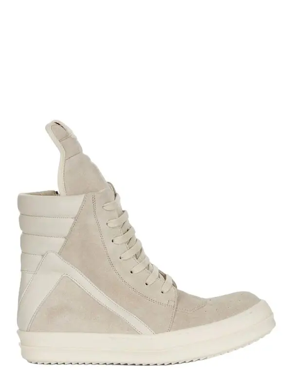 Rick Owens Geobasket High Top Sneakers - Ivory