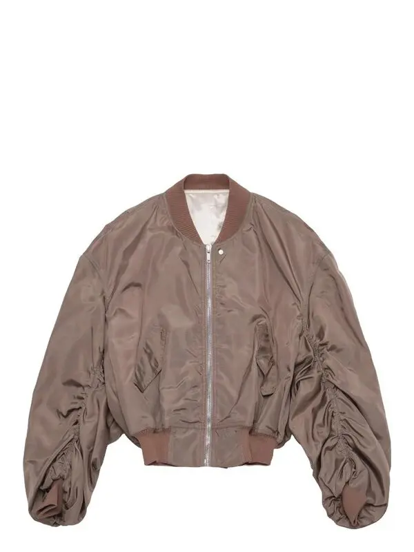 Rick Owens Secchia Flight Bomber Jacket Dust And Milk - Grey