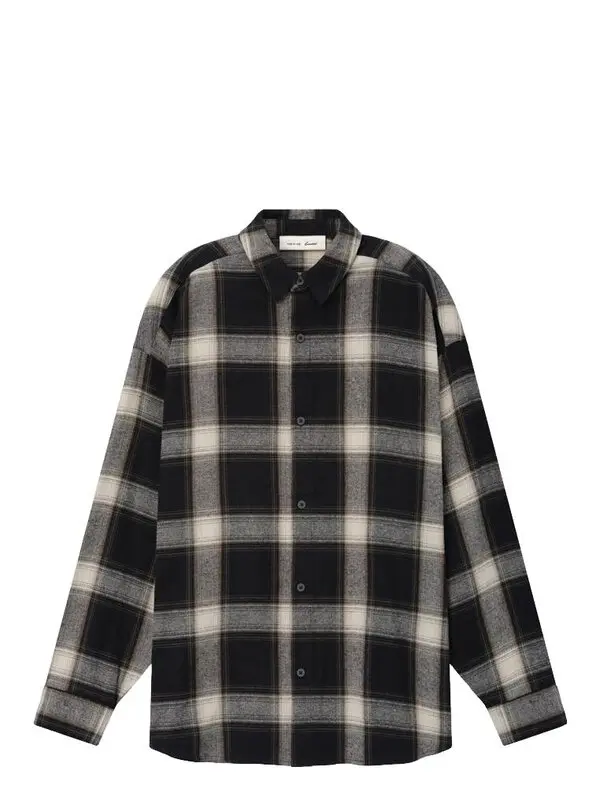 Fear Of God Button Up Shirt Iron Plaid - Grey