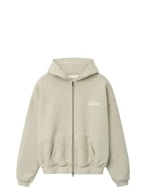 Fear Of God 90's Zip-up Hoodie Washed Vanilla Heather - Ivory