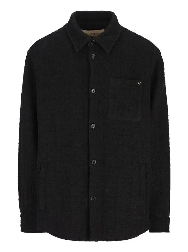 Valentino Garavani Soft Tweed Overshirt - Black