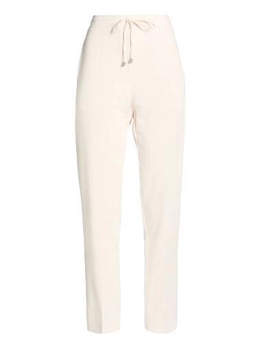 Patrizia Pepe Polyester, Viscose, Elastane Tapered Pants - White