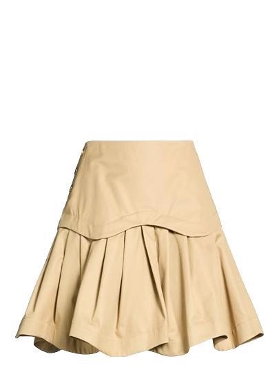 Sandro Mini Skirt Size Cotton - Beige