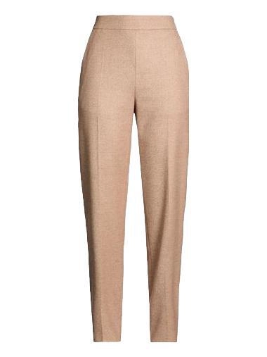 Agnona Wool Blend Tweed Tapered Trousers - Beige