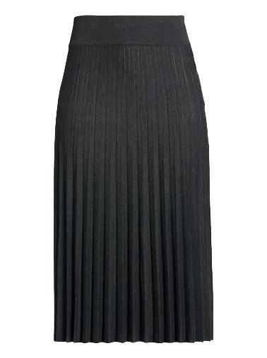Agnona Wool, Cashmere, Silk Midi Skirt - Grey