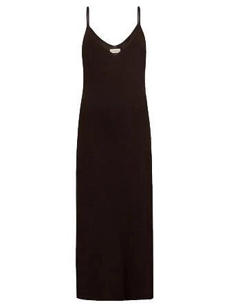 Officine Générale Midi Dress Dark Size Merino Wool - Brown
