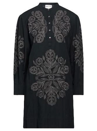 Antik Batik Mini Dress Charcoal Size Cotton - Grey