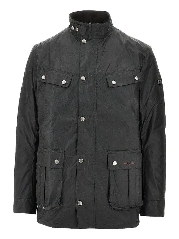 BARBOUR INTERNATIONAL Duke Waxed Cotton Jacket - Black